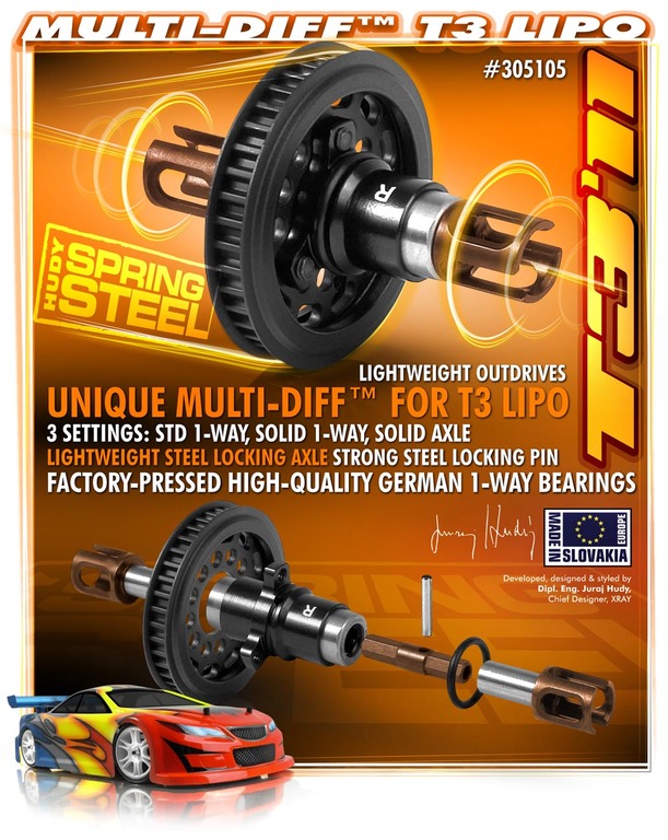 XR305105 XRAY MULTI-DIFF T3 LiPo @ €59.44 | RC DisCo